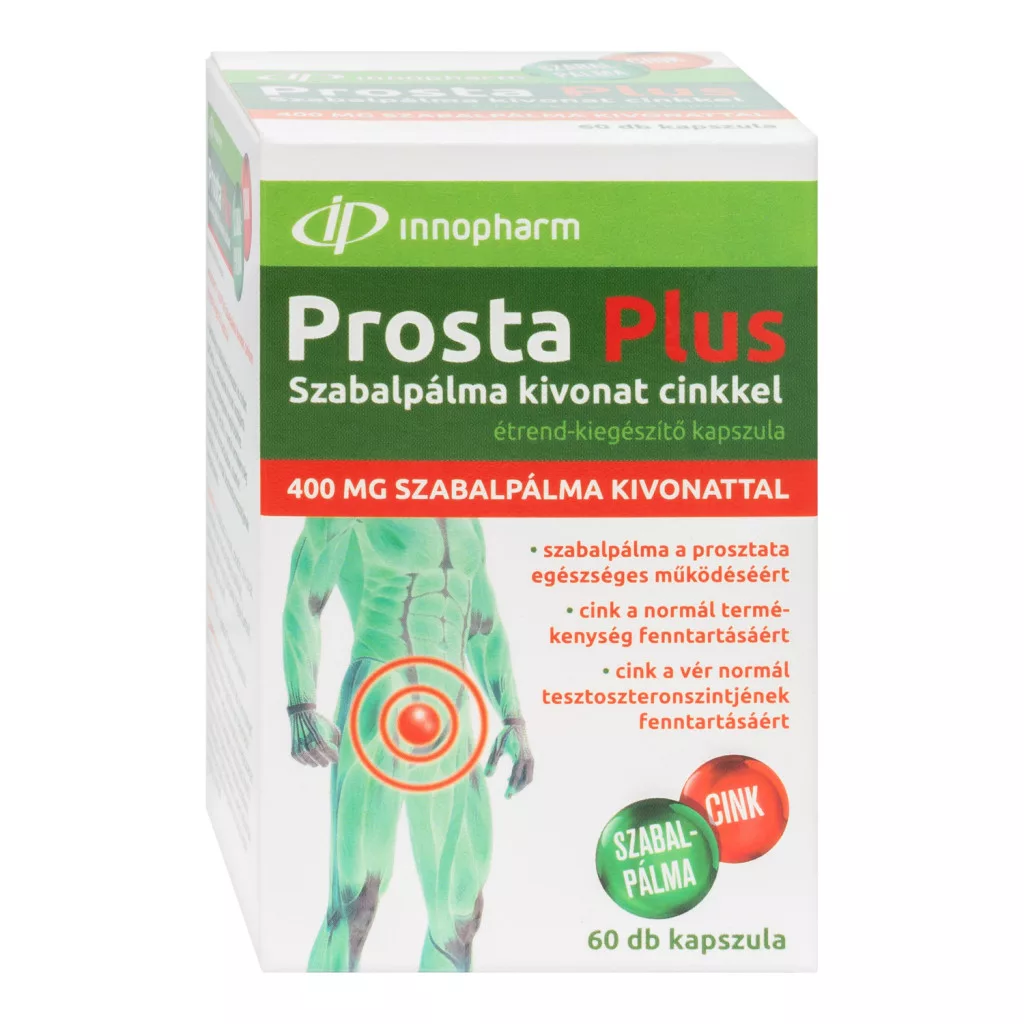 INNOPHARM PROSTA PLUS kapszula szabalpálma kivonattal és cin